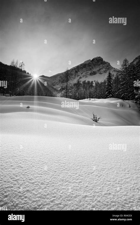 Visic Pass In Winter Triglav National Park Julian Alps Slovenia