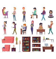 Woman reading book Royalty Free Vector Image - VectorStock