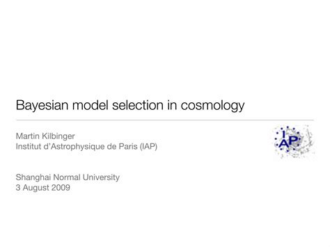 Pdf Bayesian Model Selection In Cosmology Cosmostatbayesian Model Selection In Cosmology