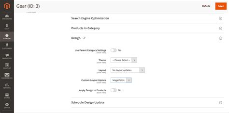 Change Category Layout For Specific Category MageVision
