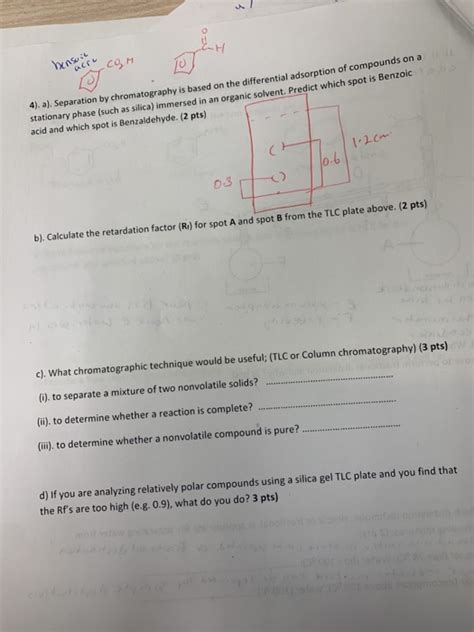 Solved 4 A Separation By Chromatography Is Based On The Chegg