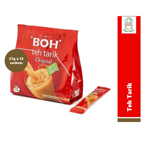 Halal Boh Teh Tarik Original 27g X 12 Sachets Shopee Malaysia