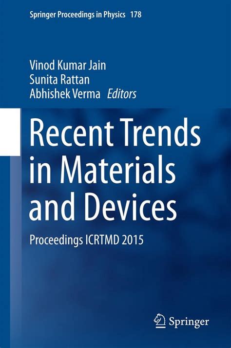 Springer Proceedings In Physics 178 Recent Trends In Materials And Devices Ebook