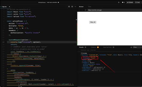 `customrequest` Callback 上的 `filename` 容易误导 · Issue 78 · React