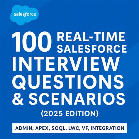 100 Real Time Salesforce Interview Questions And Scenarios 2025 Edition Admin Apex Soql Lwc