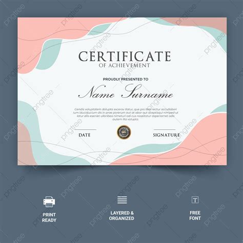 Simple Certificate Template Design Vector Template Download On Pngtree
