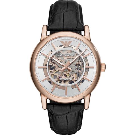 Emporio Armani 亞曼尼 Meccanico 雅爵鏤空機械錶 43mm Armani Yahoo奇摩購物中心