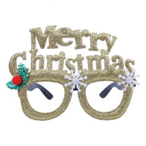 6pcs Merry Christmas Glasses Frames Xmas Themed Plastic Glasses Without