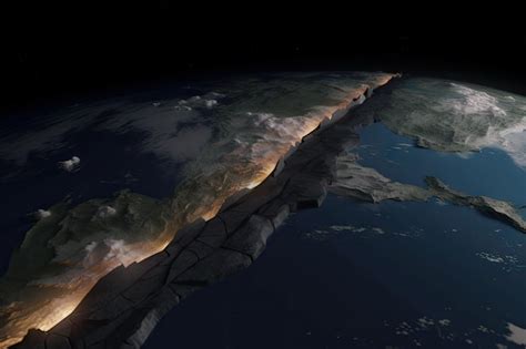 Premium Ai Image D Rendering Of Fault Line With Movement And Shifting