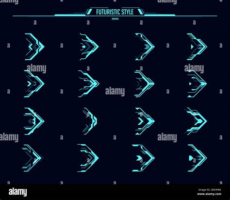 Hud Arrows And Futuristic Navigation Pointers Vector Ui Or Gui