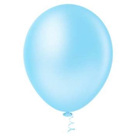 Bexiga Balões Liso Redondo Nº 9 Azul Bebê 50 Unid Pular e Brincar