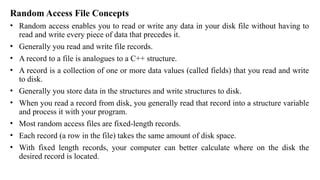 Chapetr 4 C File Object Oriented Programming PPT