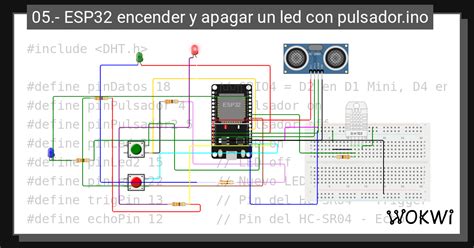 Esp Encender Y Apagar Un Led Con Pulsador Ino Copy Wokwi