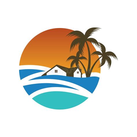 House Palm Logo Minimalist Stock Illustrations 124 House Palm Logo