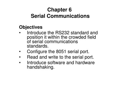 ppt chapter 6 serial communications powerpoint presentation free