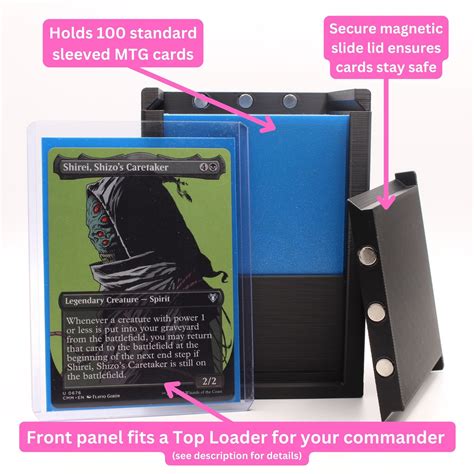 Mtg Commander Deck Box With Magnetic Lid Commander Displayfree Stl File For D Printingcults