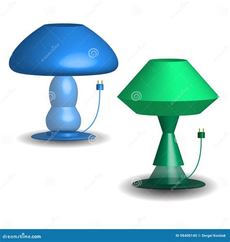 Luz De La Noche Del Dormitorio Ilustración Del Vector Ilustración De