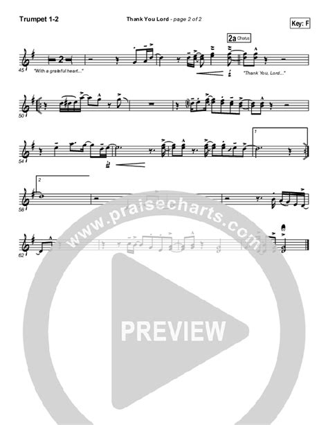 Thank You Lord Trumpet Sheet Music Pdf Paul Baloche Praisecharts