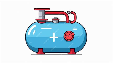 Un Dibujo De Dibujos Animados De Un Tanque De Gas Con Un Pegatina De