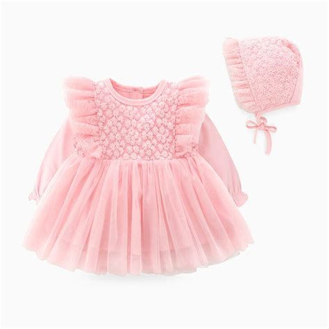 Pasgeboren Baby Meisje Kleding Sets Formele Kant Doop Jurk Meisje Voor Party Wedding