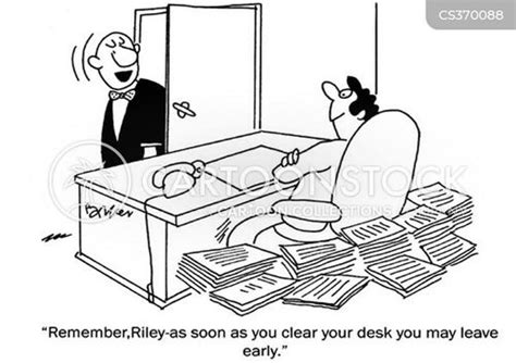 Tidy Desk Cartoons And Comics Funny Pictures From CartoonStock