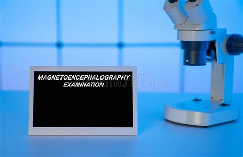 Medical Tests And Diagnostic Procedures Concept Text On Display In Lab Magnetoencephalography
