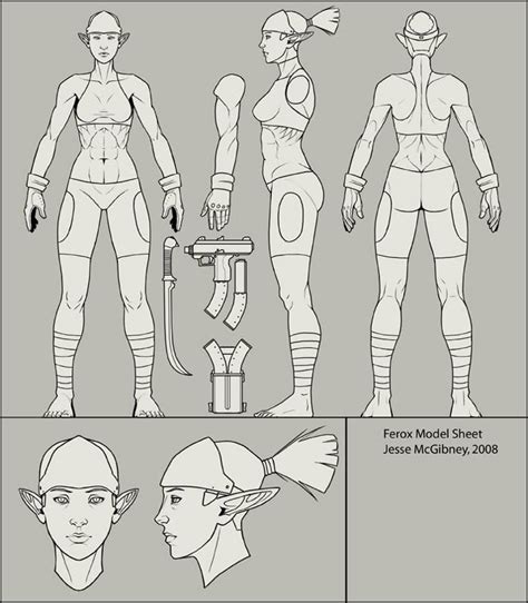 Female Character Model Sheet