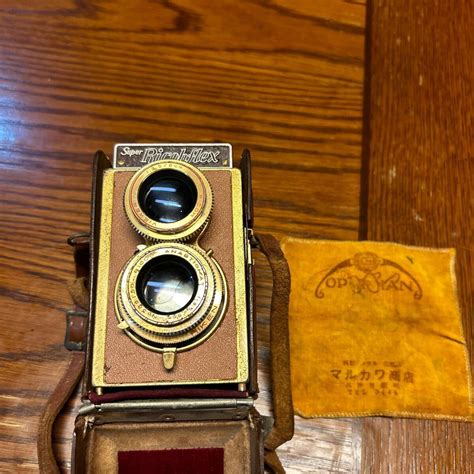 Ricoh 色 レア Super Ricohflex 二眼レフ ゴールド ケース リコー ジャンク品 二眼レフカメラ スーパーリコーフレックス