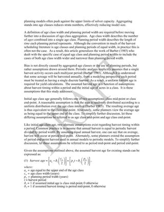 Barber Revisited Aggregate Analysis In Harvest Scheduling Models PDF