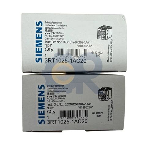 Siemens 3rt1025 1ac20 Sirius 3rt1 Ac Contactor Goldrayline