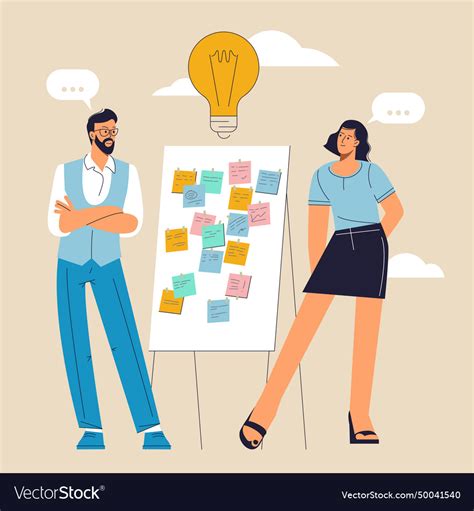 New Idea Flat Concept Royalty Free Vector Image