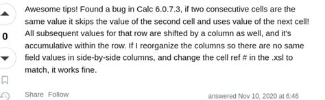 wrong results in libreoffice calc of exporting ods file to xml via xsl