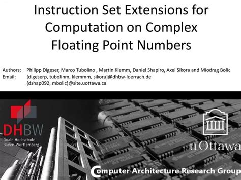 ppt instruction set extensions for computation on complex floating