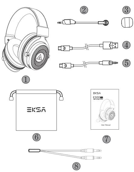 Eksa E900 Pro 2 In 1 Gaming Headset User Manual