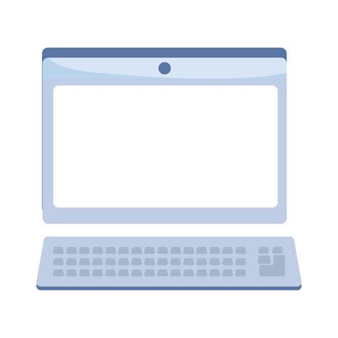 Laptop Computer Device Technology Keyboard Isolated Icon Design White Background Vector