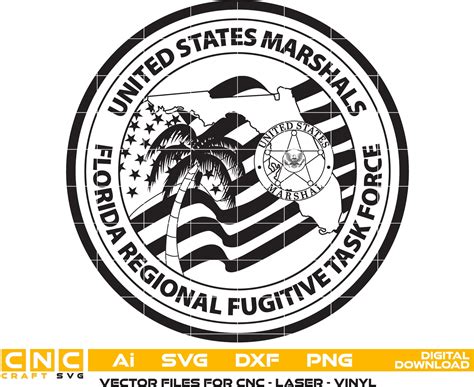 Marshals Florida Regional Fugitive Task Force Logo Vector Art Aisvg