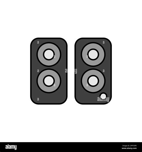 Two Acoustic Speaker Vector Greyscale Icon Stock Vector Image And Art Alamy