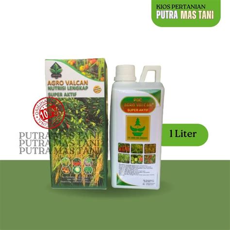 Jual Agro Valcan 1liter Pupuk Organik Nutrisi Super Aktif Shopee Indonesia