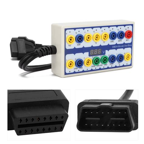 Buy Zaqw 16pin Obd2 Breakout Box Obdii Protocol Detector Diagnostic Signal Connector Rapid