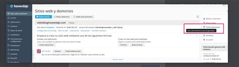 cómo crear un cron o tarea programada en plesk hoswedaje