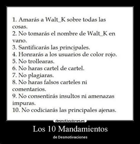 Los 10 Mandamientos Desmotivaciones