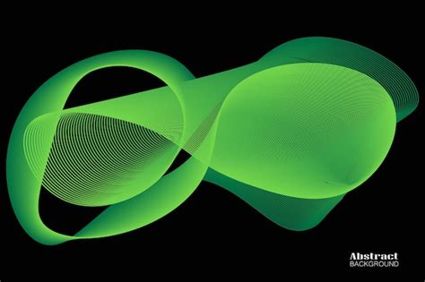 Premium Vector Abstract Background With Dynamic Linear Waves Vector Illustration In Flat