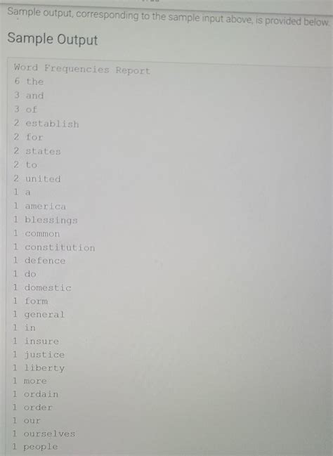 Solved 97 Lab Counting Occurrences Of Words Specifications