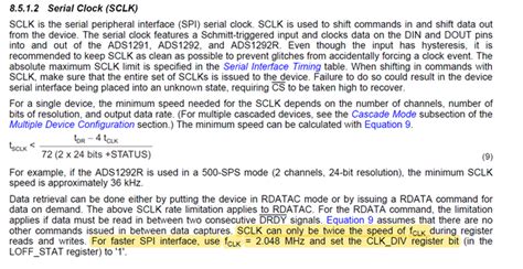 参考译文 Ads1292r：使用内部时钟、如何确定最大 Spi Tsclk 速度？ 数据转换器（参考译文帖）read Only 数据转换器（参考译文帖） E2e™ 设计支持