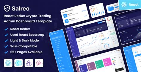 Salreo React Redux Crypto Trading Admin Dashboard Template