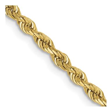30 10k Yellow Gold 275mm Diamond Cut Quadruple Rope Chain Necklace At