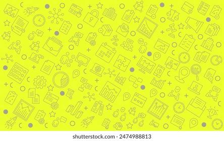 Software Development Seamless Pattern Line Icons Stock Vector Royalty Free