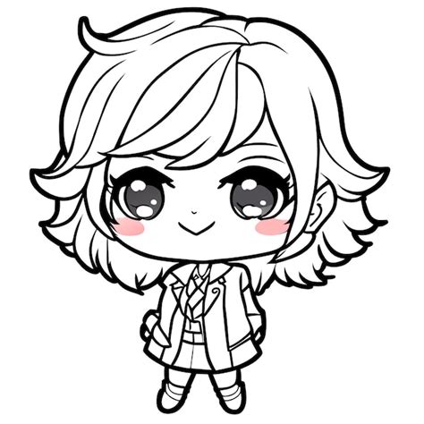 Premium Vector Chibi Expressions Vector Illustration Line Art