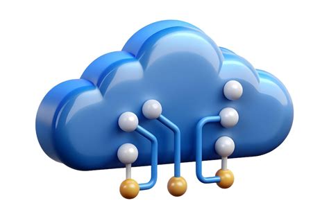 3d Ai Powered Cloud Computing Vector Concept With Digital Connections And Data Flow Lines