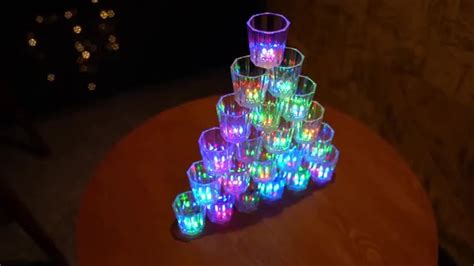 61224pcs Led Glowing Glasses Cup Light Up Shot Cup Led Flash Drinking